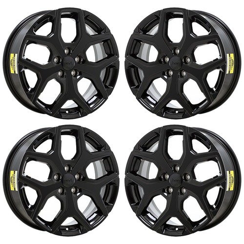 18" JEEP COMPASS GLOSS BLACK EXCHANGE WHEELS RIMS FACTORY OEM 9110 2024 ...