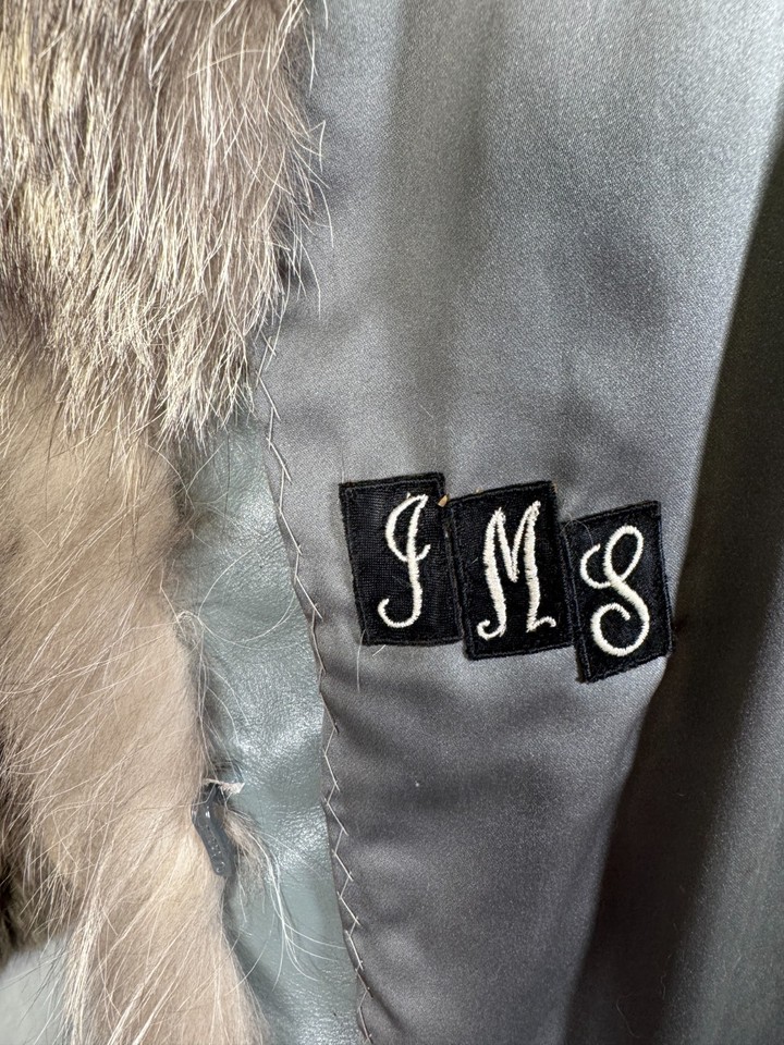 Vintage Genuine Luxury Canadian Silver Fox Fur Pelts Coat Jacket Women ...
