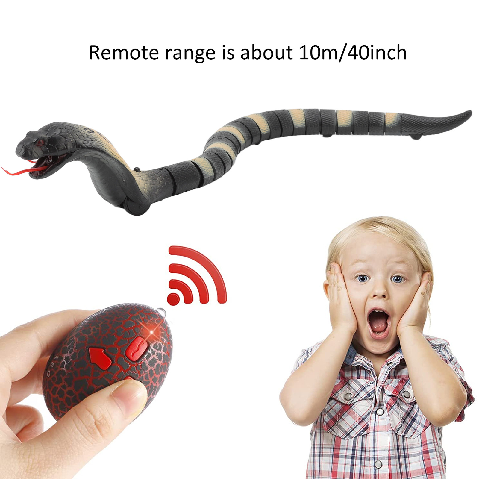Remote Control Snake Toy USB Rechargeable Fast Moving Electric Snake ...