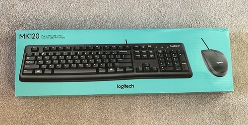 Logitech MK120 Wired USB Keyboard and Mouse Combo for PC and Mac USB A - Black | eBay