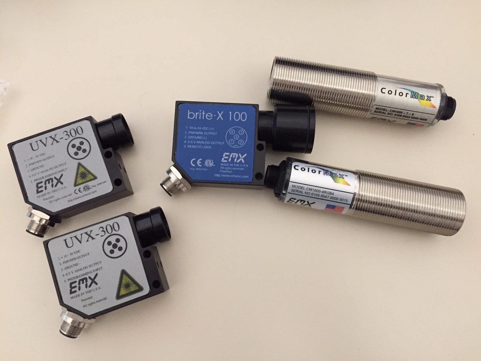 EMX EMXINC Sensor UVX300 BRITEX100 COLORMAX CM1000-4RGB4 CM1000-7-8 NEW ...