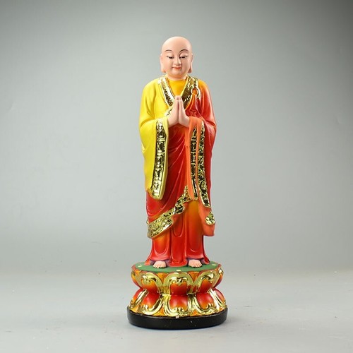 China 2 Pcs 12" Buddha Statue Ananda Maha Kassapa Buddhist Sculpture ...