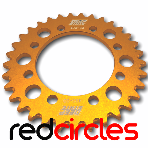 GOLD 33 TOOTH DEEP STATE 420 SDG PIT BIKE REAR SPROCKET Fits STOMP M2R ...