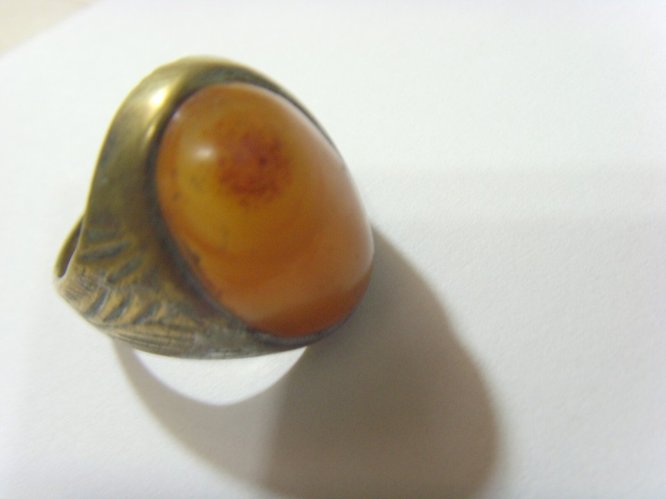 1600s antique tribal large carnelian cabochon wedding ring sz 9 50926 ...