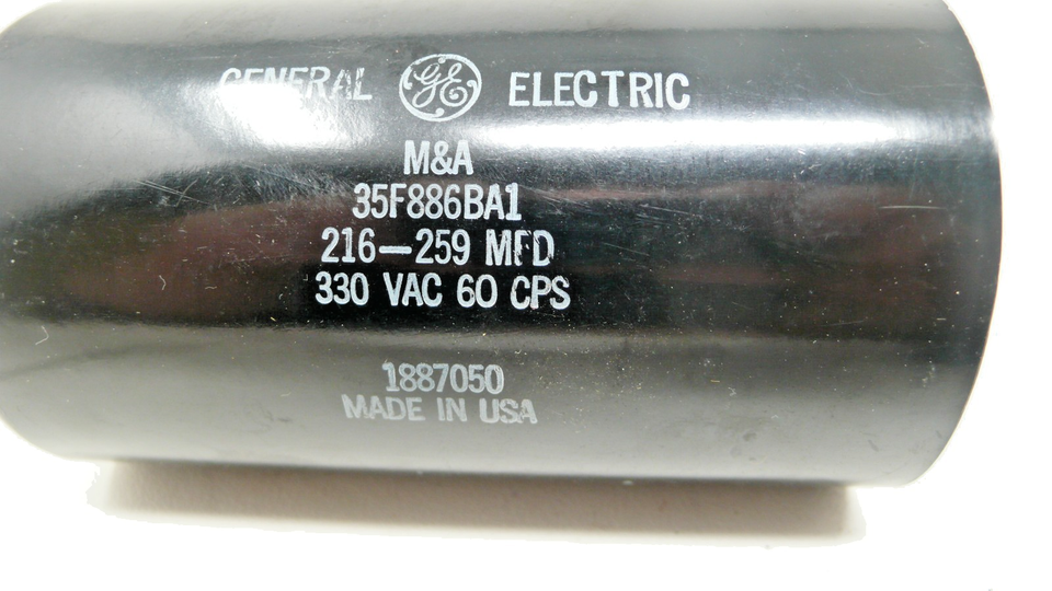 GE General Electric Capacitor 259 MFD 330 VAC 60 CPS | eBay