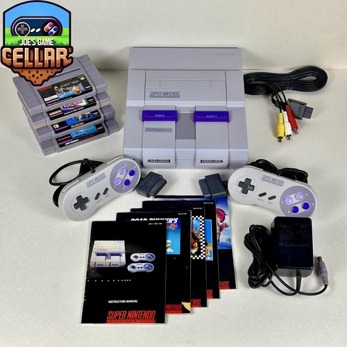 Nintendo Super NES/SNES Console SNS-001 Bundle + Games Tested Authentic ...