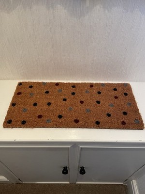 NARROW HESSIAN POLKA DOT DOOR MAT 22” X 10” BRAND NEW | eBay UK