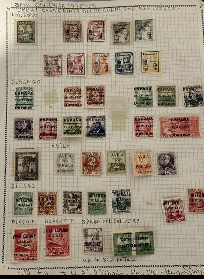 Spain And Portugal Revenue Stamp Collection 19th Century + Spanish ...