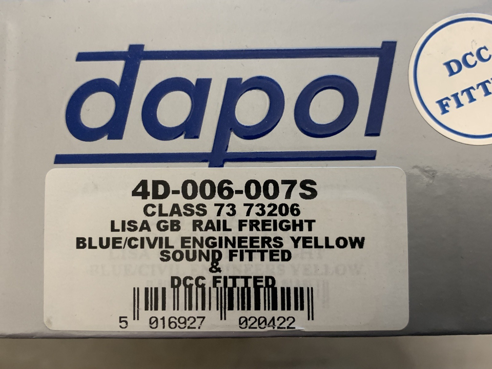 Dapol 4D-006-007S OO Gauge Class 73 73206 GB Railfreight DCC Sound ...