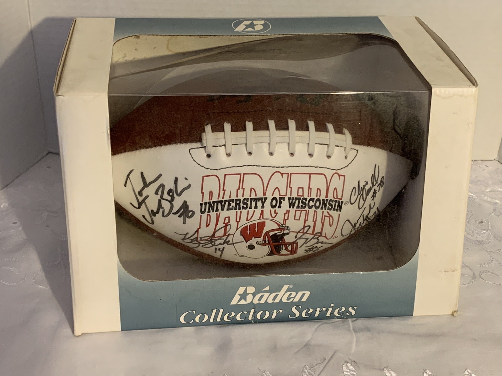 Baden Wisconsin Badgers Football - signatures and box | eBay