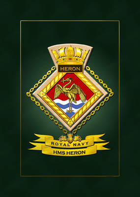 HMS HERON SHIPS BADGE/CREST - HUNDREDS OF HM SHIPS IN STOCK | eBay UK
