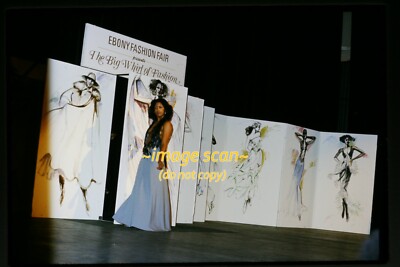 African American Black Woman in Revealing Dress in 1974, Original Slide ...