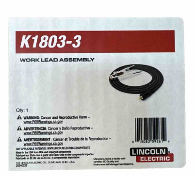 Lincoln Electric K1803-3 Weld Cable Package Work Lead GC500 Ground ...
