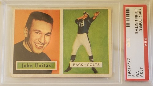 1957 Topps Johnny Unitas #138 PSA 3 Rookie Football Card | eBay