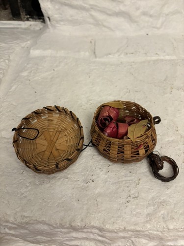 Handmade Native American Acorn/Spice Basket 3 Inches Round | eBay