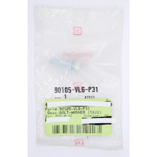 Honda Washer Bolt 5X22 Part Number - 90105-VL6-P31 | eBay