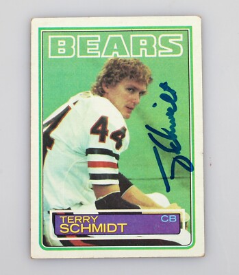 1983 Chicago Bears Autographed Topps Football Card Terry Schmidt | eBay