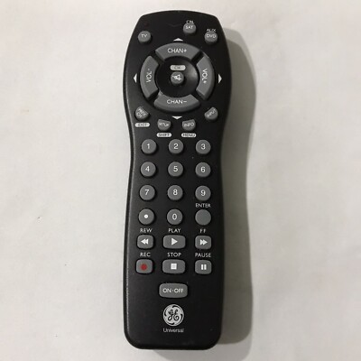 GE JC024 UNIVERSAL REMOTE CONTROL DVD TV AUX SAT | eBay