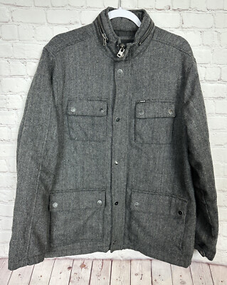 Hurley Mens Wool Blend Hooded Jacket Coat Skater Surf , Sz M | eBay