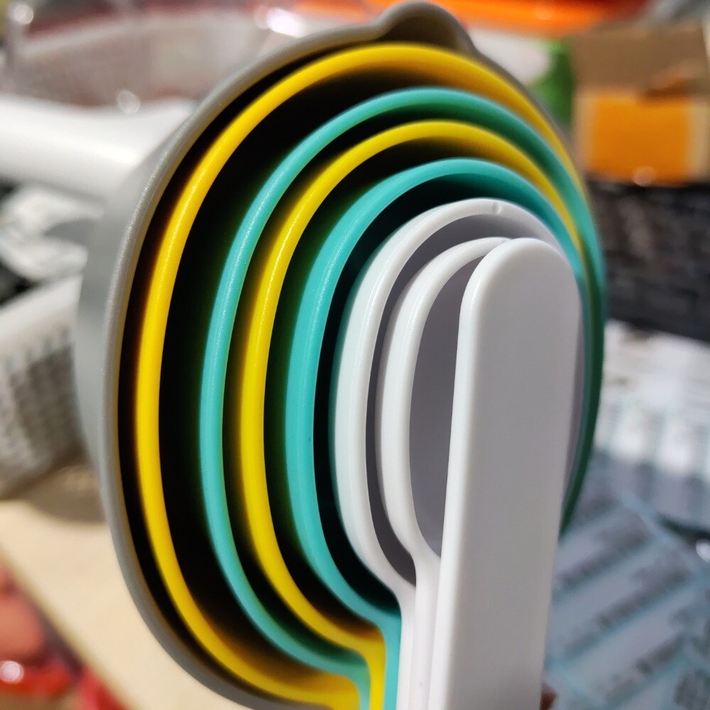 9 Pcs Visual Scale Measuring Spoon Funnel Set Transparent Spoons Jug | eBay