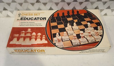 Vintage 1972 Classic Games Beginners Chess Set Edition V The Educator ...