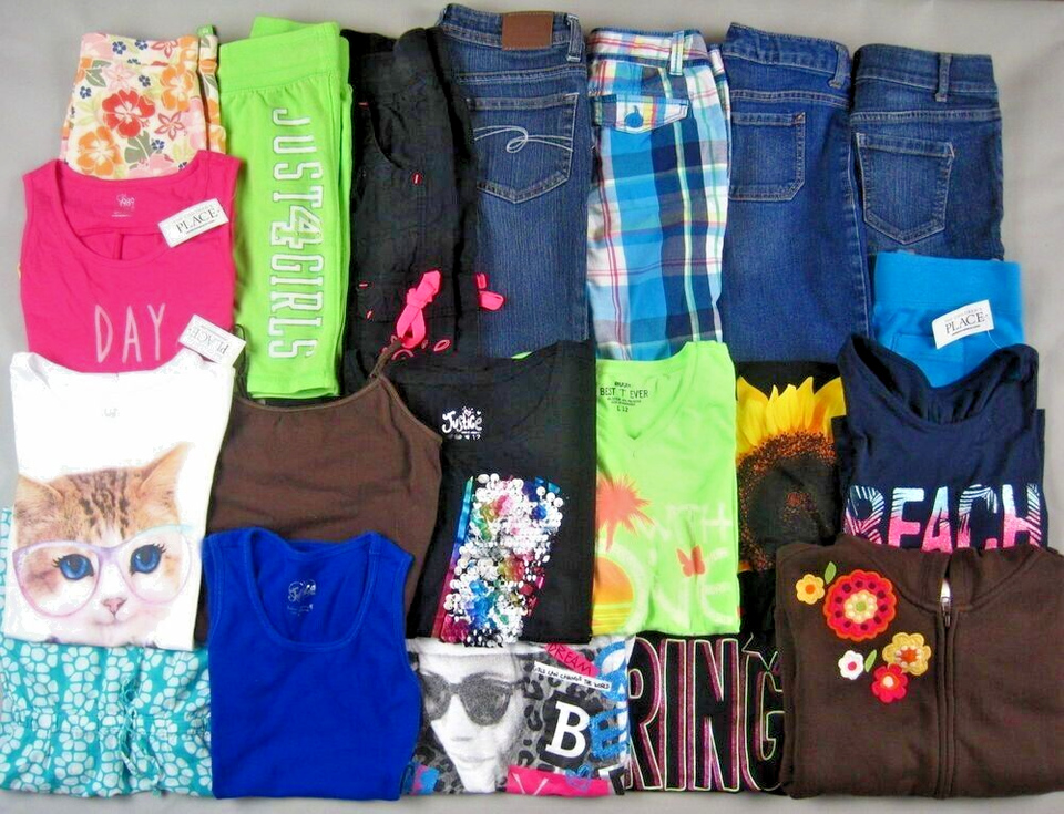 Wholesale Bulk 50 Pieces Mixed Womens, Kids & Teens Clothes Resale ...
