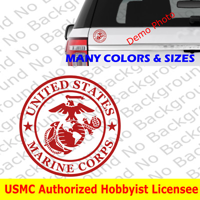 RED USMC United States Marine Corps Vinyl Decal Marines Semper Fi EGA ...