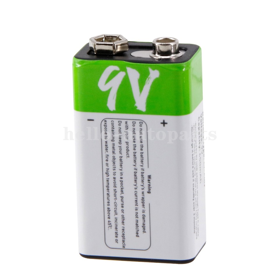 2-4pcs 9V 9 Volt Li-ion USB Rechargeable Batteries 5800mWh Lithium Ion ...