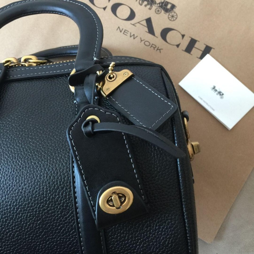 COACH Ruby Satchel 25 Color Block Handbag Shoulder Bag Black C8530 ...