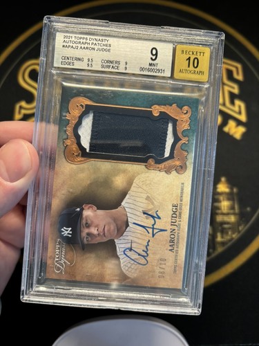 Aaron Judge 2021 Topps Dynasty Patch Auto /10 BGS 9 True+ Yankees | eBay