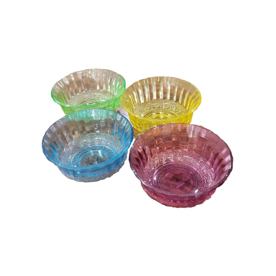 Set of 4 Studio Everyday by Studio Silversmiths Beautiful Colored Glass ...