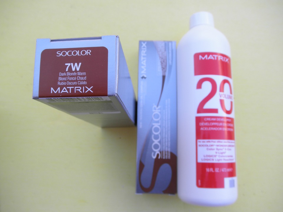 TWO 7W MATRIX SOCOLOR HAIRCOLOR PLUS ONE 16oz DEVELOPER NEW! | eBay
