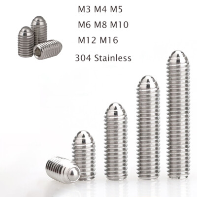 Spring Ball Point Grub Screws M3~M16 Hex Socket Set Screws 304 ...