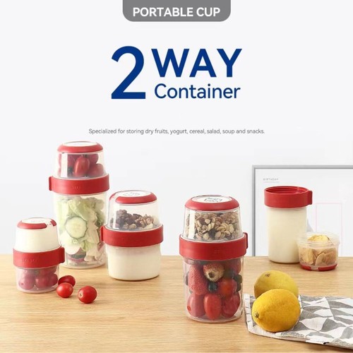 Reusable Yoghurt Pots With Topping Cereal Cup New Oats Jars Office ...