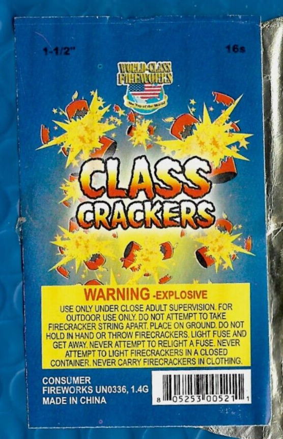 CLASS CRACKERS FIRECRACKERS PAPER PACK LABEL ONLY | eBay