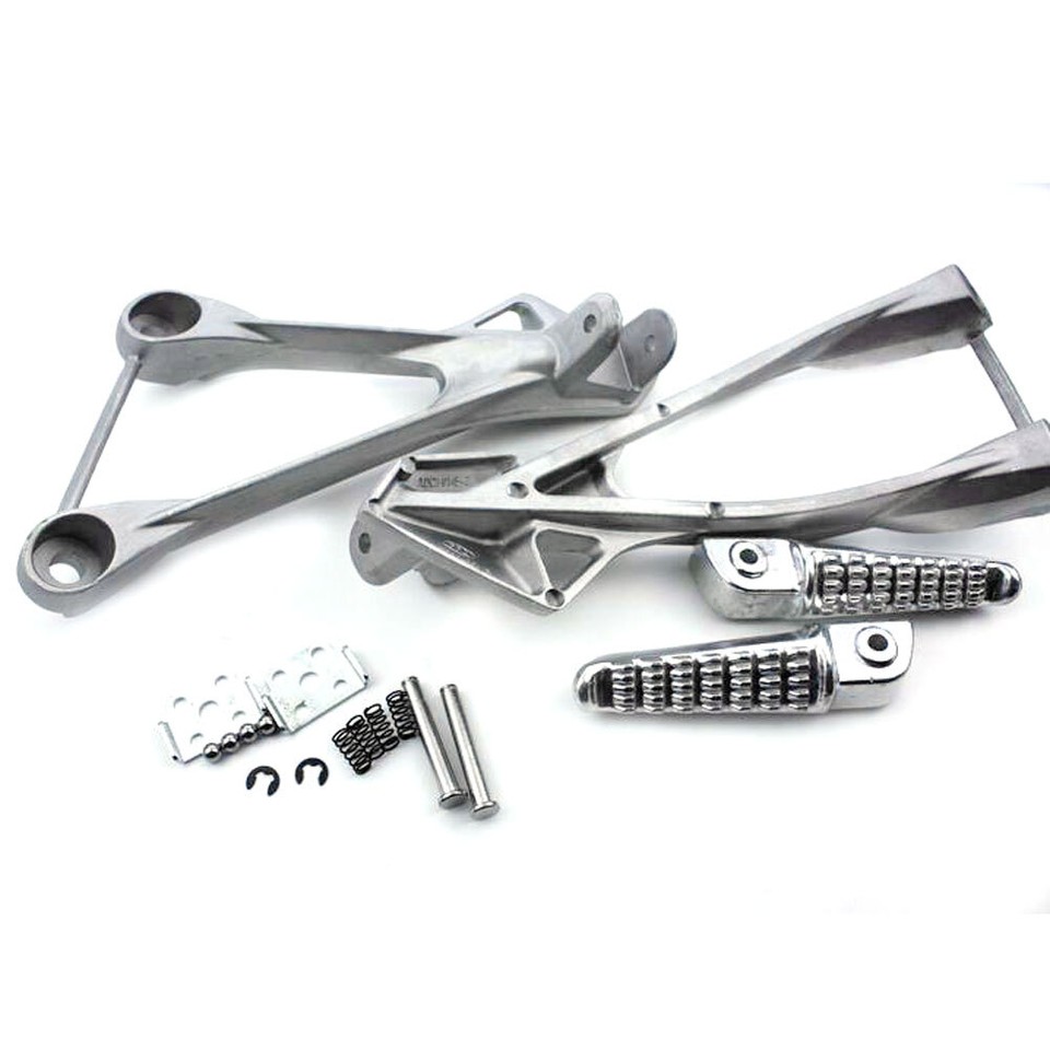 Silver Rear Passenger Foot Peg Bracket For 2005-2006 Kawasaki ZX-6RR ZX ...