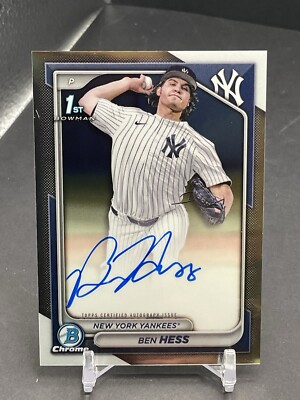 Ben Hess 1st Auto 2024 Bowman Draft | eBay