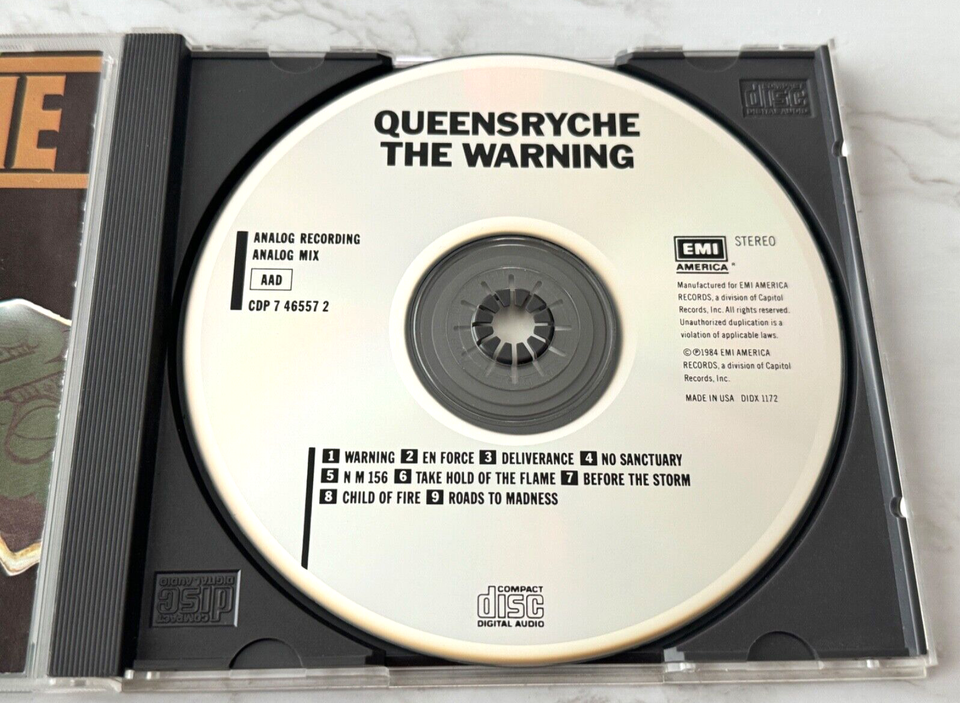 Queensryche The Warning CD DADC PRESS! EMI CDP 7 46557 2 Geoff Tate ...
