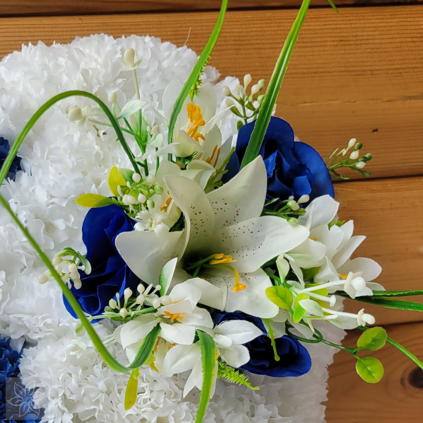 Broken Heart Funeral Flowers Artificial Tribute Wreath Silk Grave ...