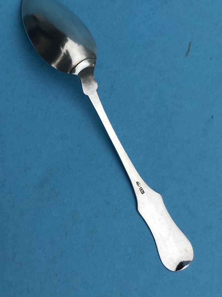 1 v. 5 Silber (I.M) VIOLINEN-SPATEN Teelöffel, 16 cm, Augsburg ~1810 ...