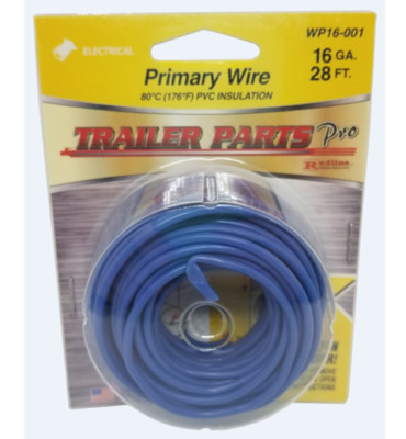 TPP WP16-001 Primary Wire - 16 GAUGE, 28 Feet Blue | eBay