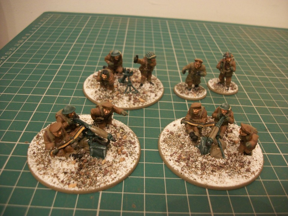 Painted 28mm WW2 Bolt Action British winter 1250 points Army miniatures ...