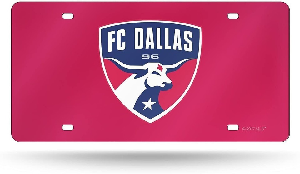 FC Dallas MLS Premium Laser Cut Tag License Plate, Red, Mirrored ...