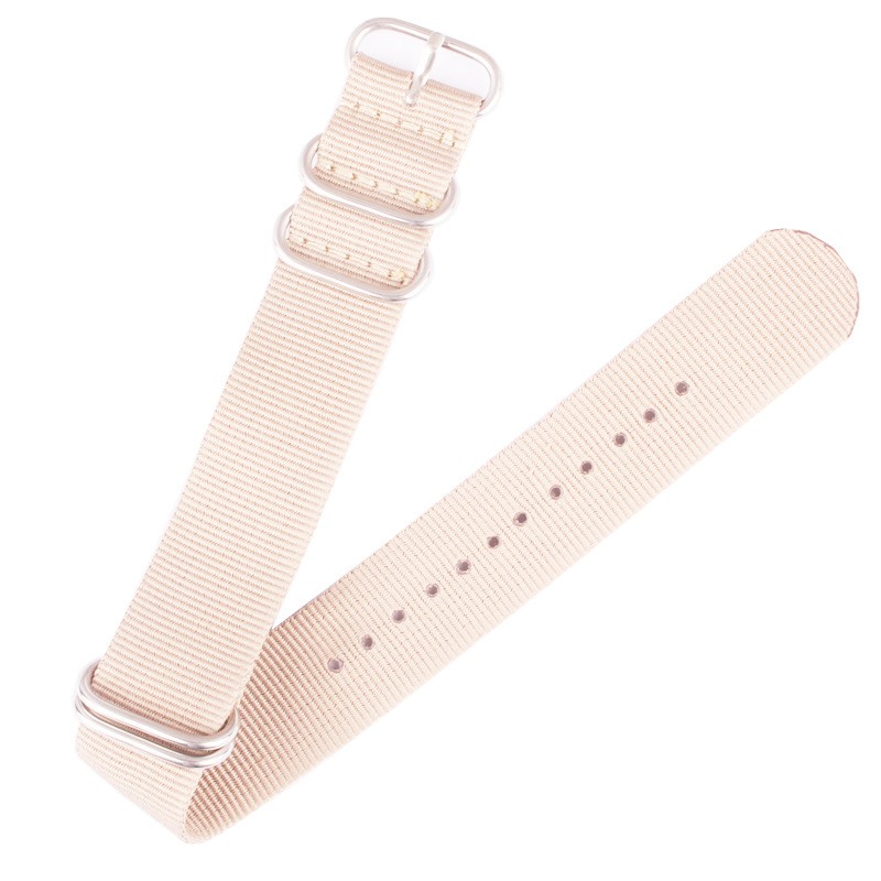 Sport Nylon Watch Band 20mm 16 18 22 24mm Steel Loop Ring Clasp Watch ...