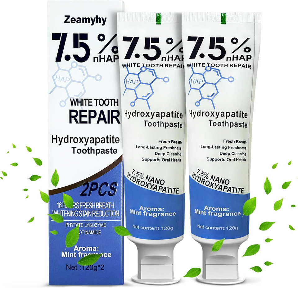 2 Pack Hydroxyapatite Toothpastes for Enamel Protection and Tooth ...