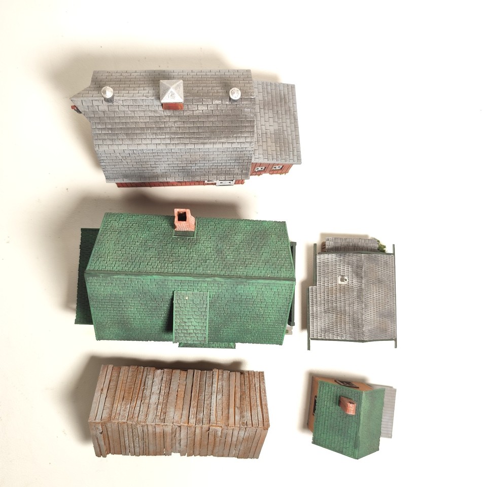 HO Scale Farm Animals Figures People Tractor Barn Boat Lot Diorama Set ...