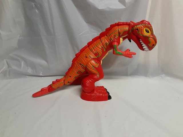 2005 Fisher Imaginext Red Mega T Rex Interactive Tall Roaring Dinosaur ...