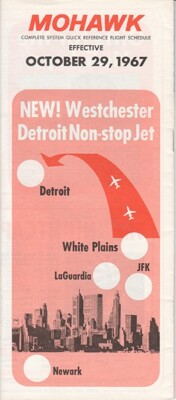 Mohawk Airlines timetable 1967/10/29 | eBay