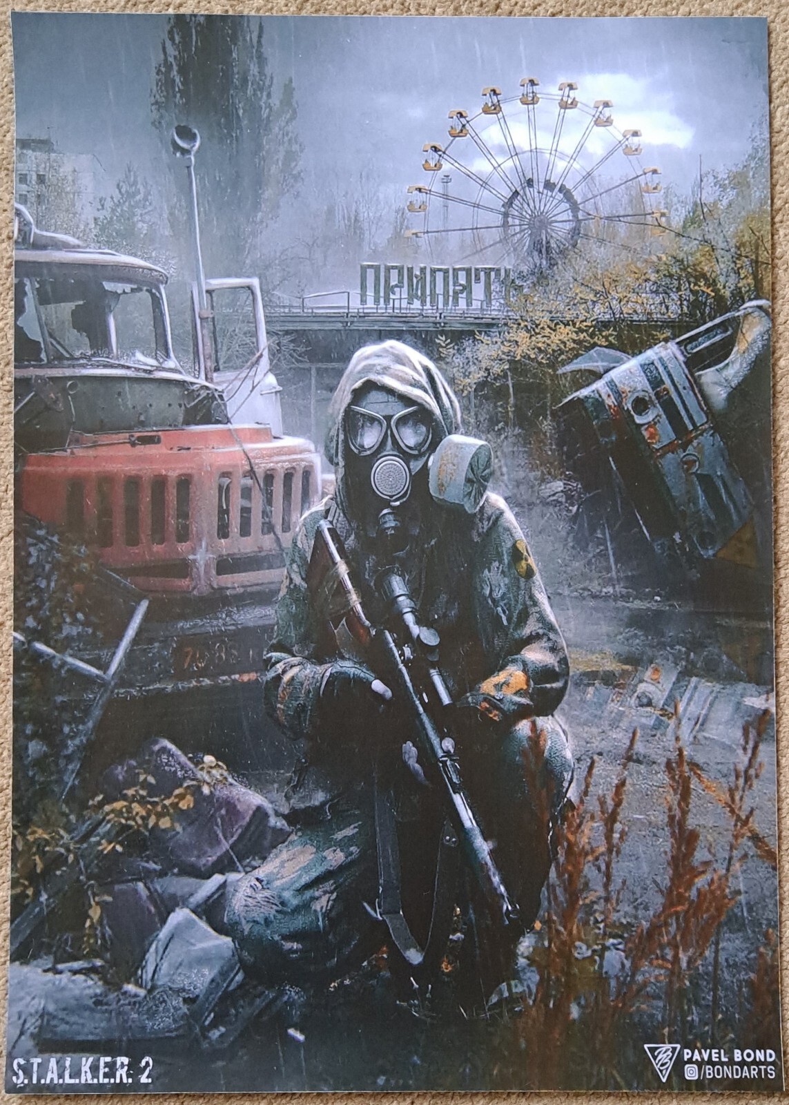 Stalker 2 Ukrainian Video Game A3 Poster - Chernobyl Tarkovsky Gaming ...