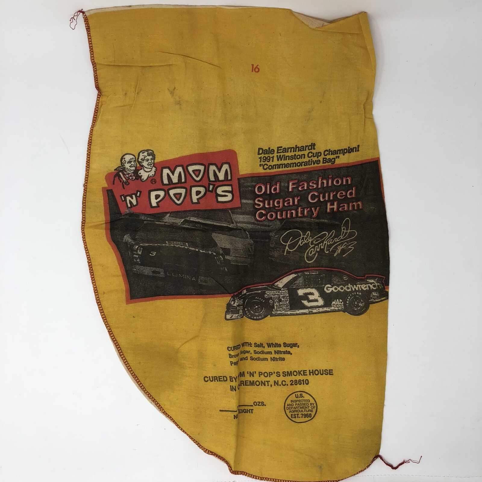 Mom ‘N’ Pop’s Vintage 1991 Dale Earnhardt Country Ham Bag | eBay